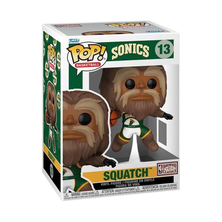 NBA: Mascots - Seattle Squatch Pop! Vinyl (Basketball Mascots #13 ...
