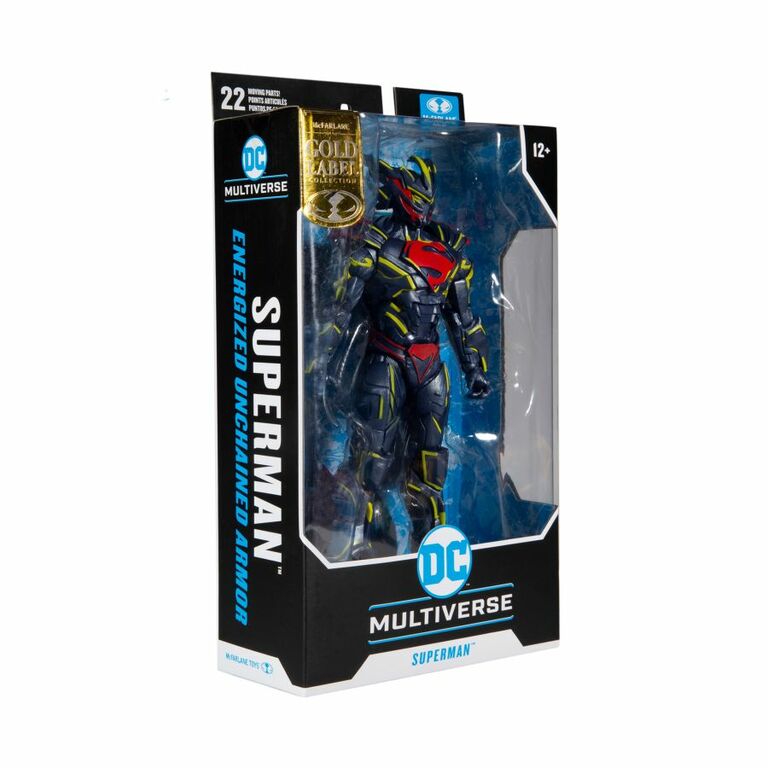 Superman - Superman Energized Unchained Armor Gold 7" Action Figure ...