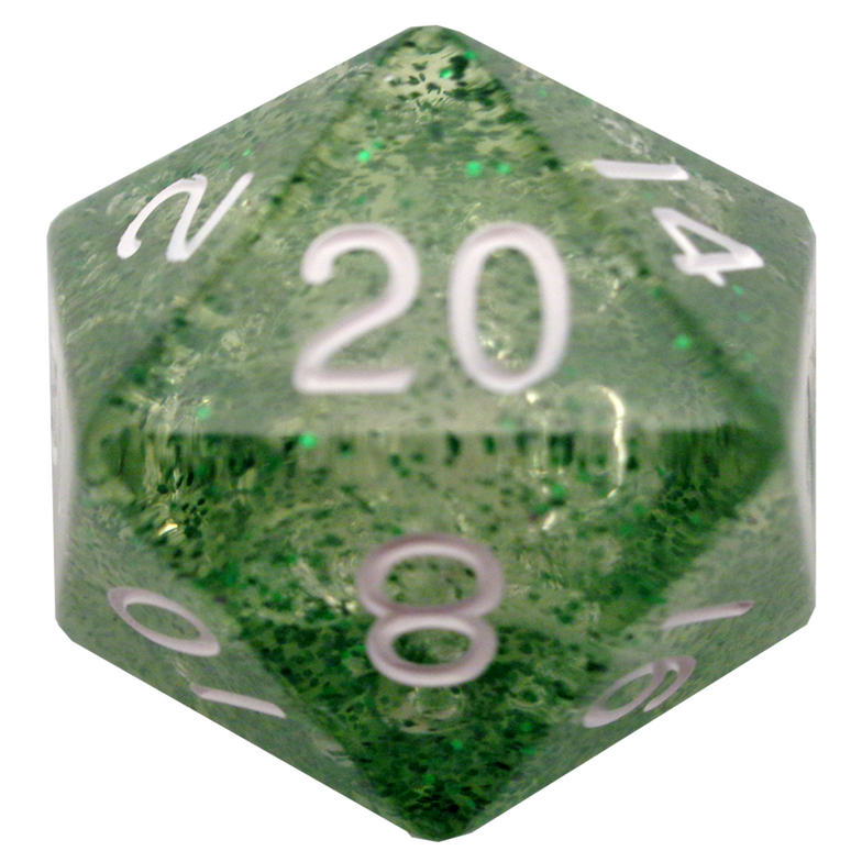 MDG - 35mm Mega Acrylic D20 Dice Ethereal Green - Retrospace