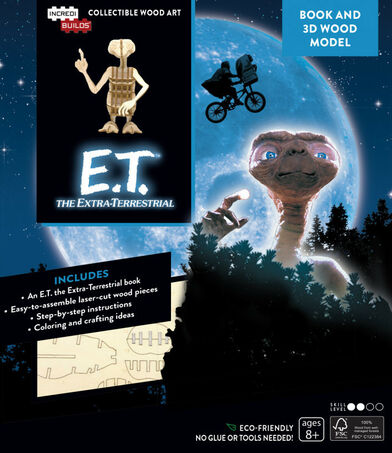 E.T. - The Extra Terrestrial Book and 3D Wood Model - Retrospace