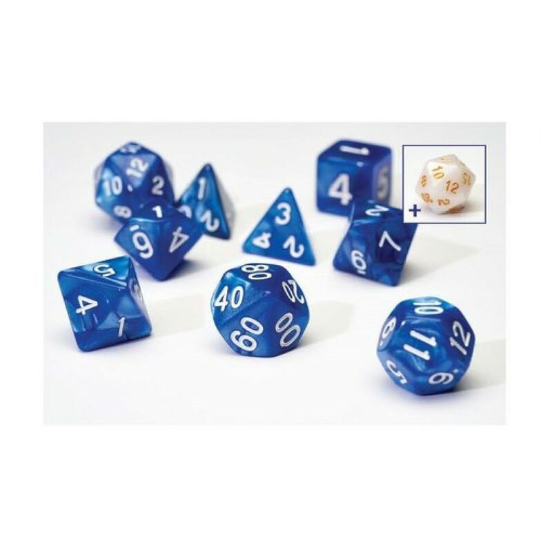 Sirius Dice Set - Pearl Blue Acrylic - Retrospace