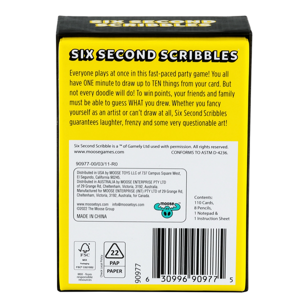 Six Second Scribbles Game - Retrospace